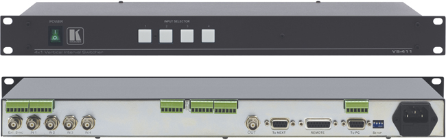 Projector.co.il - חברת המקרנים של ישראל | קופסת מיתוג (בורר) Kramer VS-411-ממתג (בורר) מארבע ...